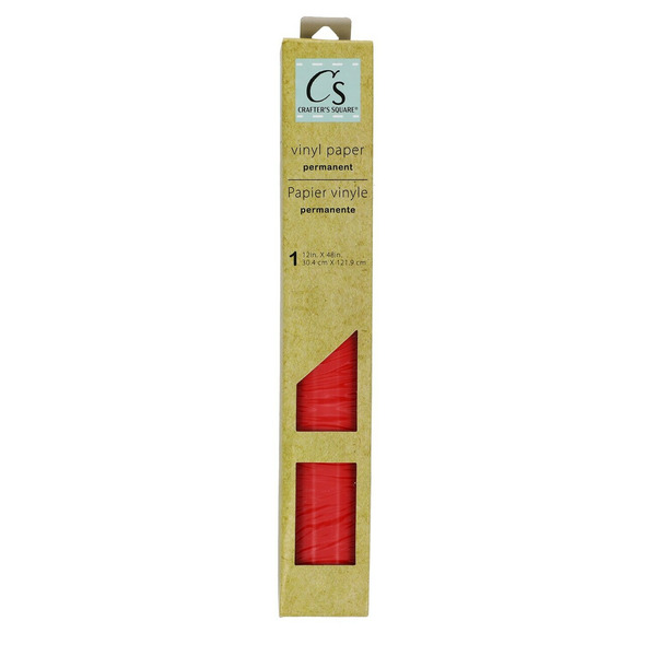 Crafter's Square Permanent Vinyl Paper Rolls - Red - 12x48-in Same-Day ...