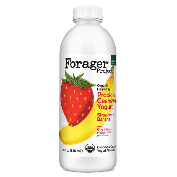 Forager Project Cashewmilk Drinkable Yogurt, Strawberry Banana Same-Day ...