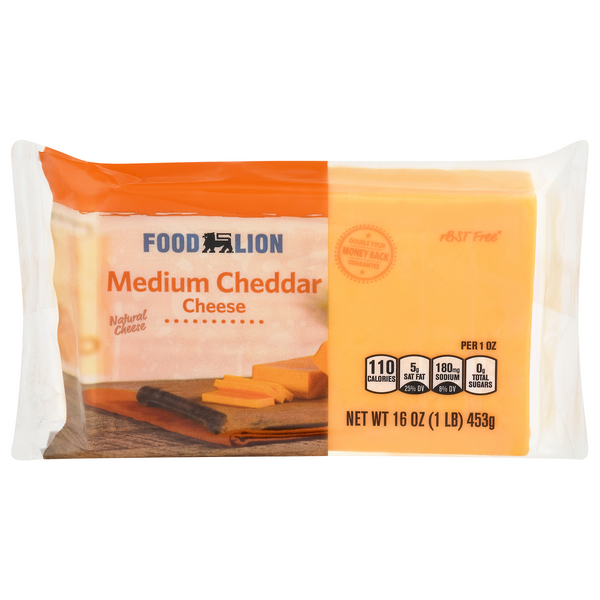 Food Lion Food Lion Medium Cheddar Cheese Same-Day Delivery or Pickup ...