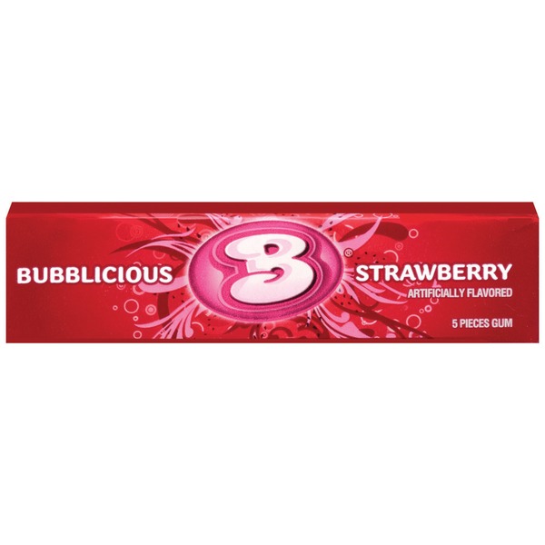 Bubblicious Strawberry Bubble Gum (1.5 oz) - Instacart