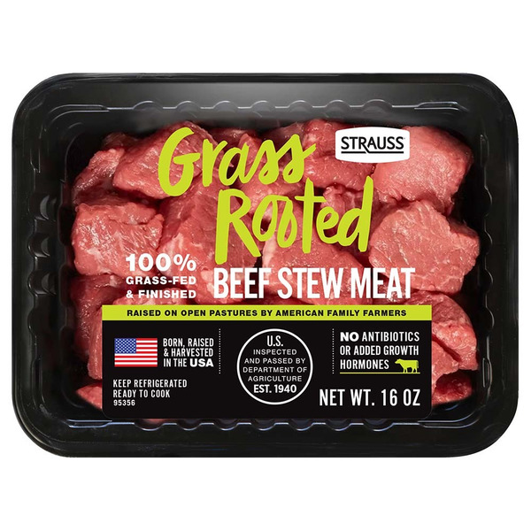 Strass Grass Rooted 100% Grass Fed & Finished Beef Stew Meat Same-Day ...