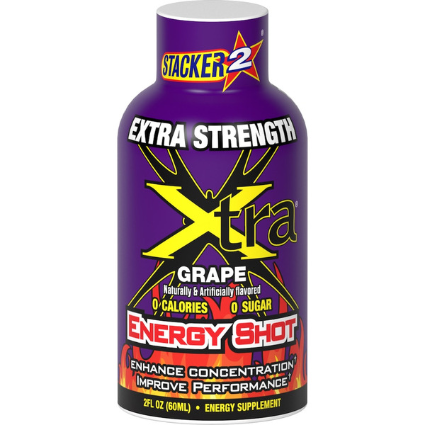 Stacker 2 Xtra Energy Shot, Extra Strength, Grape Flavor Same-Day ...