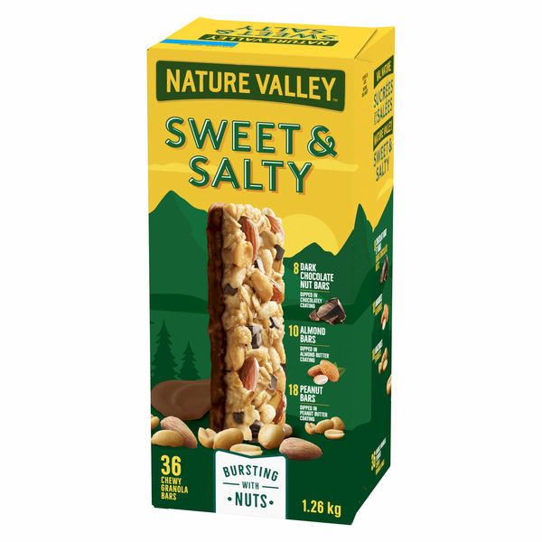 Costco Nature Valley Granola Bars, Sweet and Salty Nut, Variety Pack ...