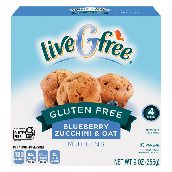 ALDI liveGfree Gluten Free Blueberry Oat Muffins Same-Day Delivery or ...