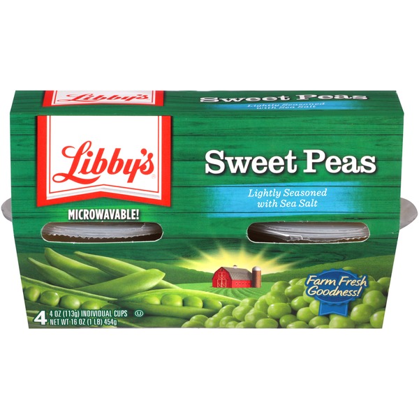 Libby's Sweet Peas Lightly Seasoned with Sea Salt (4 oz) - Instacart