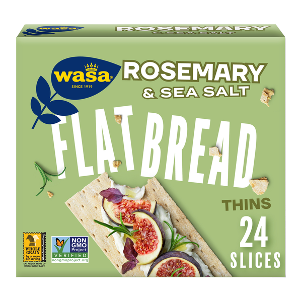 Wasa Rosemary & Sea Salt Swedish Style Flatbread Thin Crackers Same-Day ...