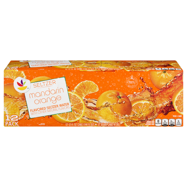 Stop & Shop Store Brand 12 Pack Mandarin Orange Seltzer Water Same-Day ...