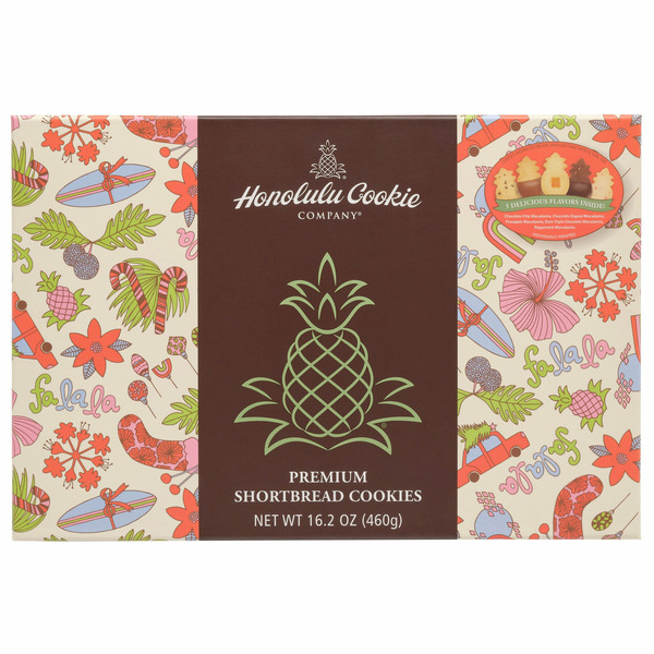 Honolulu Cookie Company Premium Shortbread Cookies Variety Pack, 16.2 ...