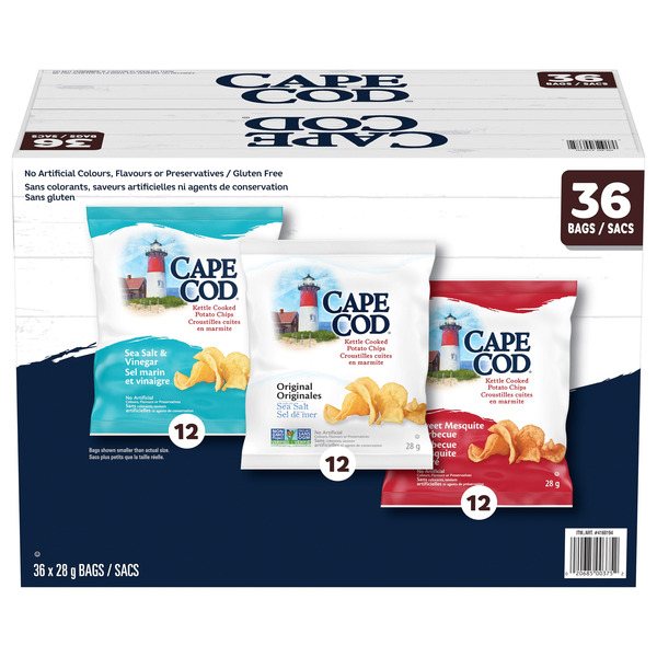 Cape Cod Kettle Cooked Potato Chips Variety Pack Same-Day Delivery | Costco