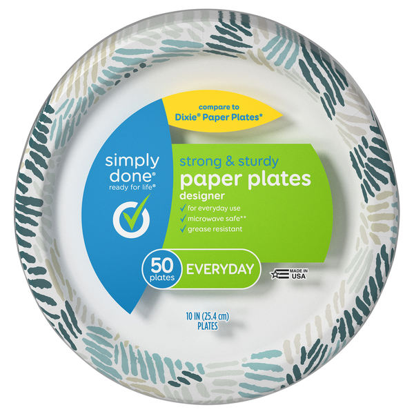 Simply Done Paper Plates, Strong & Sturdy, Everyday Same-Day Delivery ...