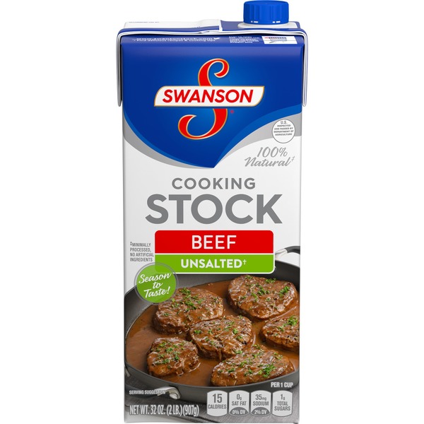 Swanson® Unsalted Beef Stock (32 oz) - Instacart