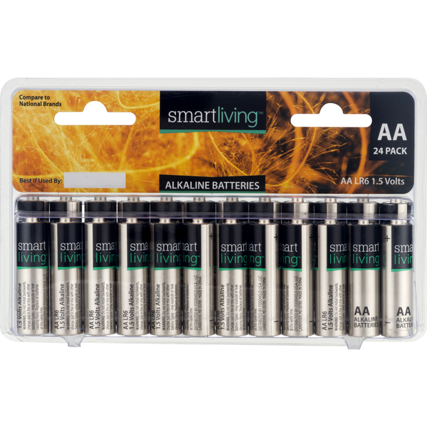 Smart Living AA Alkaline Batteries (24 each) - Instacart