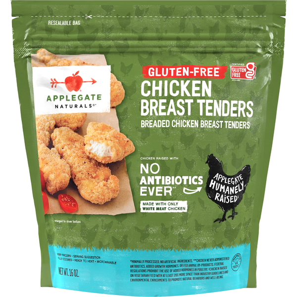 Kroger Applegate Gluten-Free Breaded Chicken Breast Tenders (Frozen ...