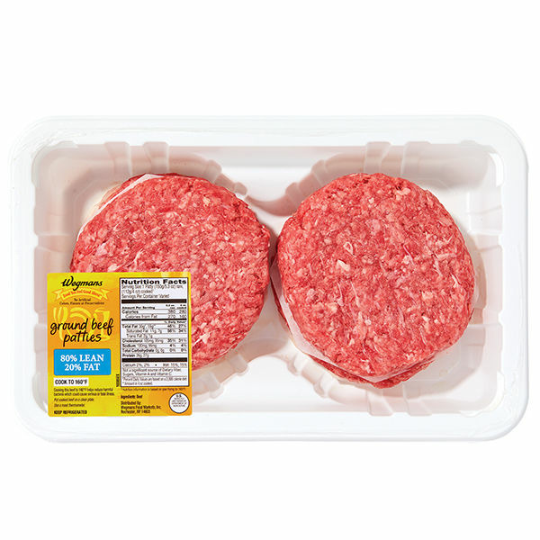 Wegmans Wegmans 80/20 Ground Beef Patties Same-Day Delivery or Pickup ...
