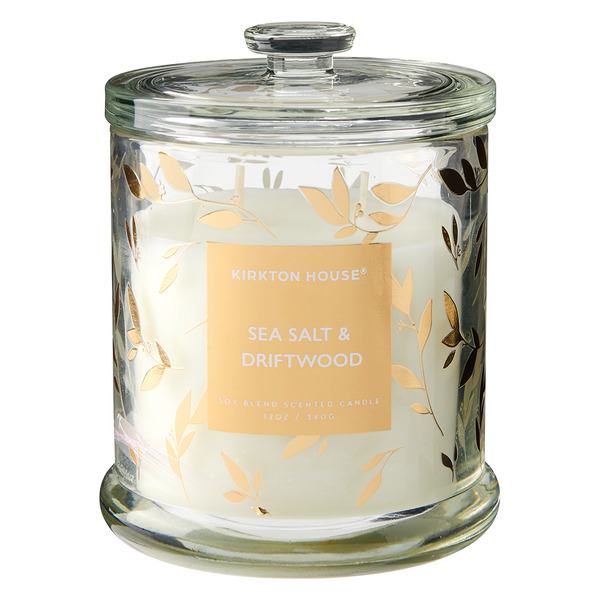 Kirkton House Sea Salt & Driftwood Glass Lid Bathroom Luxury Candle ...