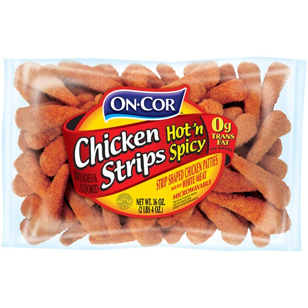 On Cor Breaded & Cooked Hot'n Spicy Chicken Strips (36 oz) - Instacart