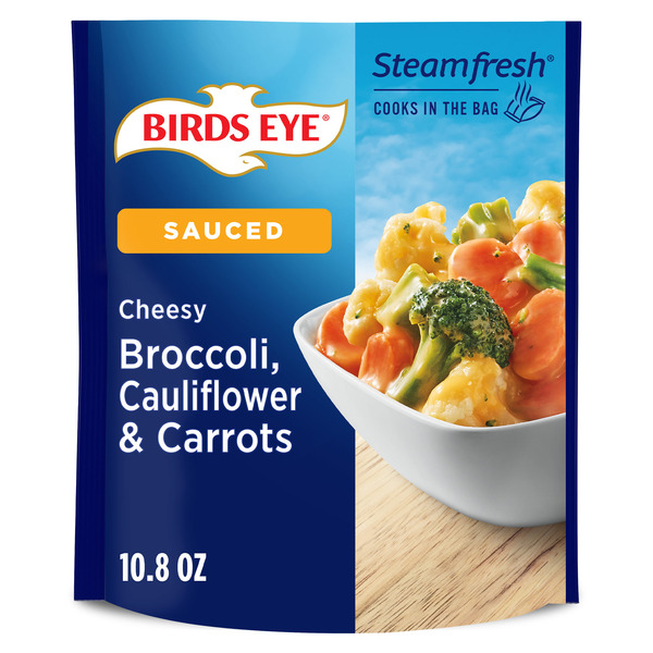 Birds Eye Steamfresh Sauced Cheesy Broccoli, Cauliflower & Carrots ...