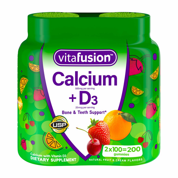 Costco vitafusion Calcium + D3 Fruit & Cream Adult Vitamin Gummies ...