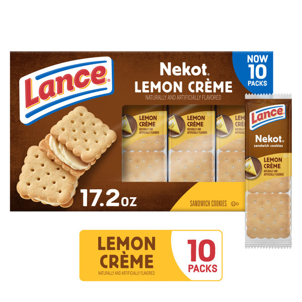 Lance Nekot Lemon Creme Sandwich Cookies Same-Day Delivery or Pickup ...