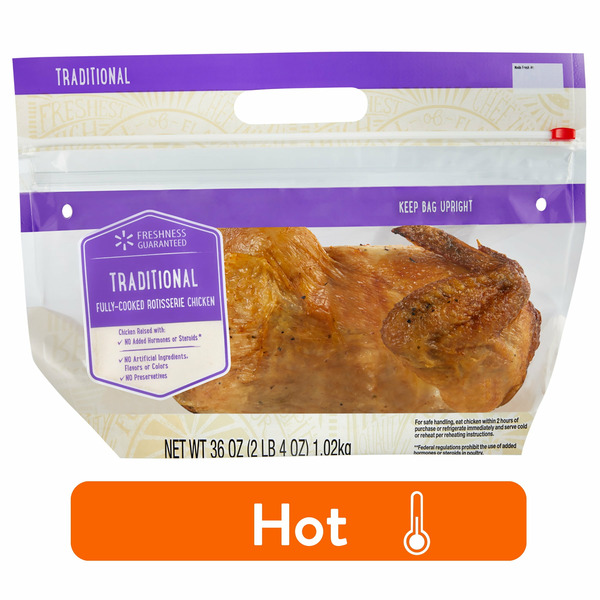 Walmart Freshness Guaranteed Traditional Fully-cooked Rotisserie ...