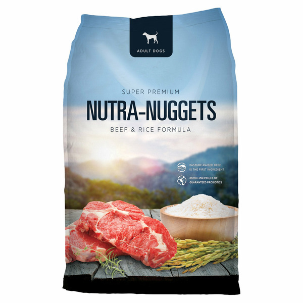 Nutra-Nuggets Super Premium Beef & Rice Formula For Adult Dogs Same-Day ...