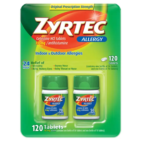 Costco ZYRTEC 24 Hour Allergy Relief Tablets With 10 Mg Cetirizine Hcl ...