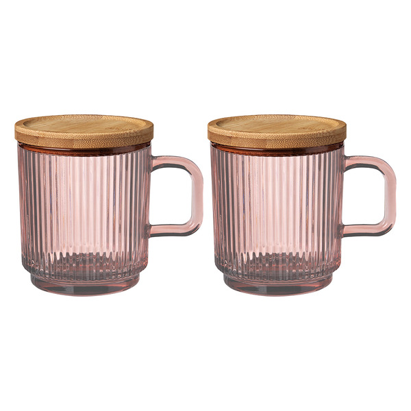 Crofton Glass Coffee Mugs - Pink Same-Day Delivery or Pickup | ALDI