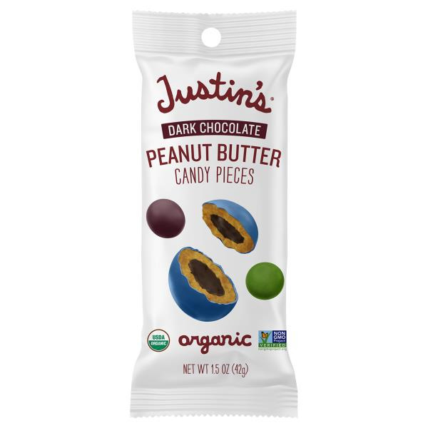 Publix Justin's Candy Pieces, Organic, Peanut Butter, Dark Chocolate ...