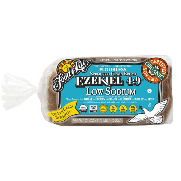 Kroger Food for Life Bread, Low Sodium, Sprouted Grain, Flourless Same ...