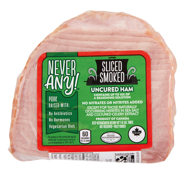 Never Any! 1/4 Sliced Antibiotic Free Hardwood Smoked Ham Same-Day ...