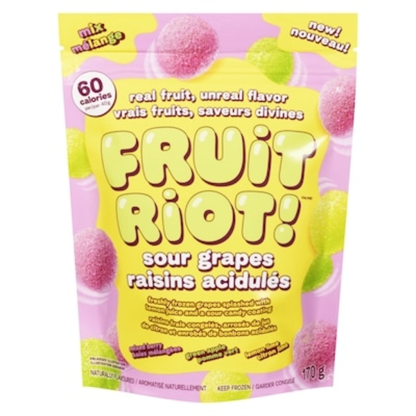Loblaws Fruit Riot! Frozen Sour Mixed Grapes Candy Same-Day Delivery ...