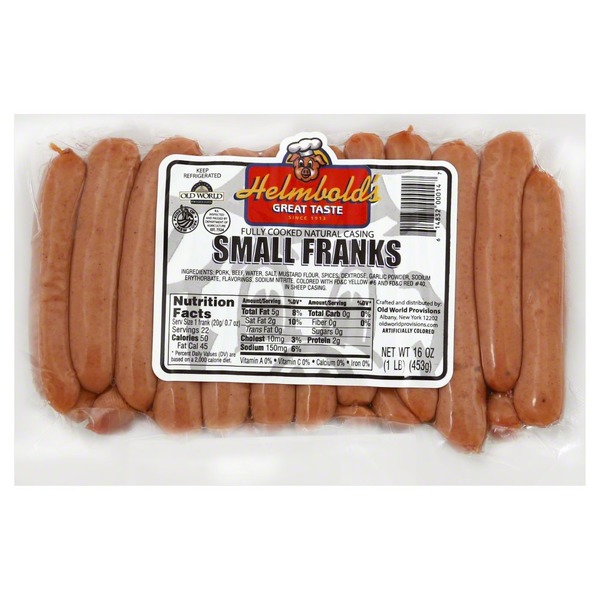 Helmbolds Franks, Small (16 oz) - Instacart