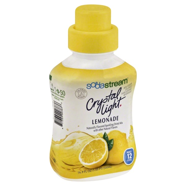 Soda Stream Drink Mix, Sparkling, Crystal Light Lemonade (16.9 oz ...