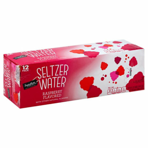 Safeway Signature SELECT Seltzer Water, Raspberry, 12 Pack Pickup ...