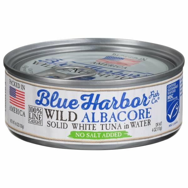 Blue Harbor Fish Co. Solid White Wild Albacore Tuna in Water, No Salt ...