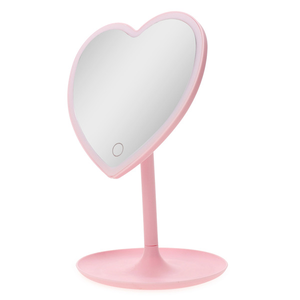 Five Below Urban Butterfly Heart-Shaped LED Vanity Mirror - Black - 13. ...