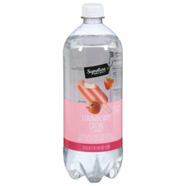 Safeway Signature SELECT Sparkling Water Beverage, Strawberry Creme Flavored Same-Day Delivery ...