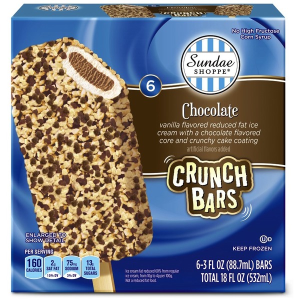 ALDI Sundae Shoppe Chocolate Vanilla Flavored Reduced Fat Ice Cream ...