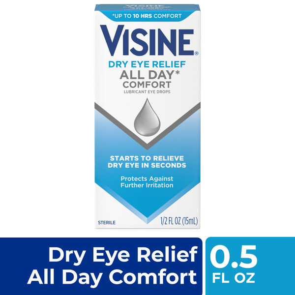VISINE Dry Eye Relief All Day Comfort Lubricant Eye Drops Same-Day ...