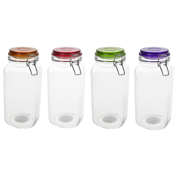 Family Chef Glass Storage Jar With Color Clip - large Same-Day Delivery ...