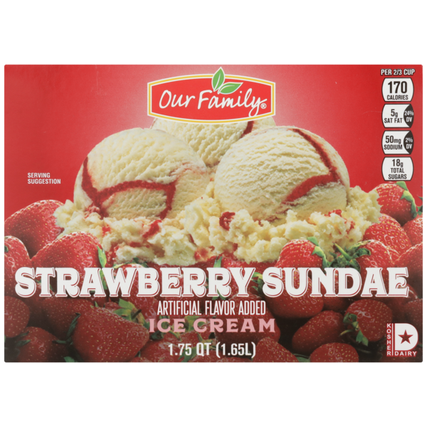 Our Family Strawberry Sundae Ice Cream (1.75 qt) - Instacart