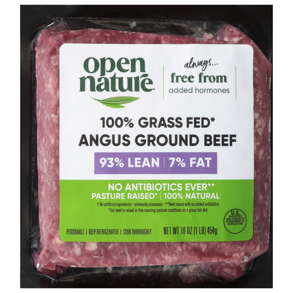 Safeway Open Nature Angus Beef, Ground, 93%/7% Same-Day Delivery or ...