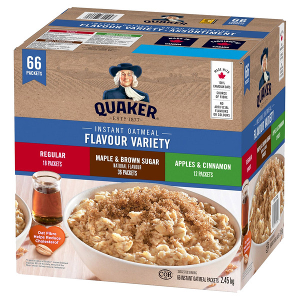 Quaker Instant Oatmeal Assorted Flavour Variety Pack Same-Day Delivery ...