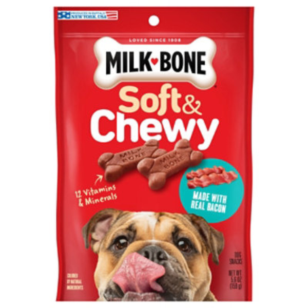 Safeway Milk-Bone Dog Snack, Real Bacon, Soft & Chewy Same-Day Delivery ...