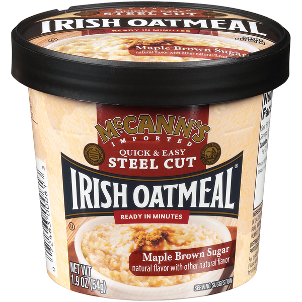 McCanns Imported Maple Brown Sugar Quick & Easy Steel Cut Irish Oatmeal ...