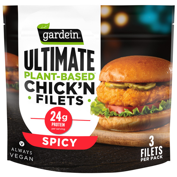 Gardein Ultimate Plant-Based Spicy Chick'n Filets, Frozen Meat ...