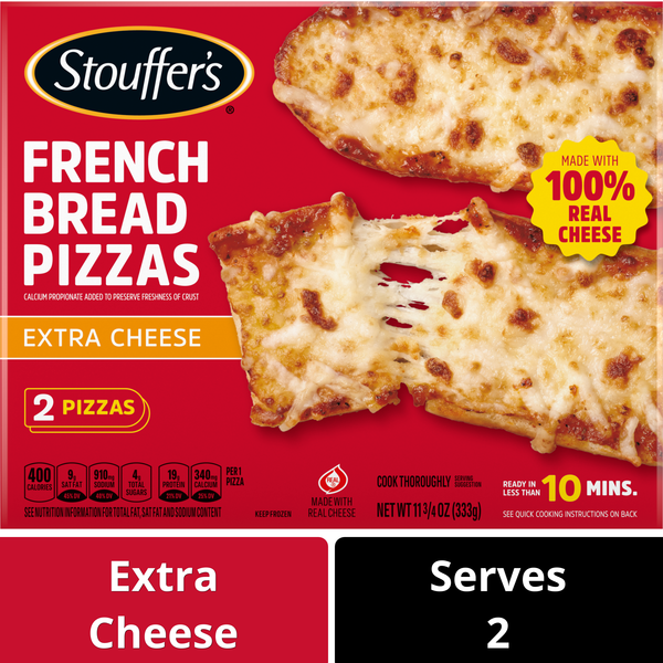 Stouffer's Frozen Pizza - Extra Cheese French Bread Pizza Same-Day ...