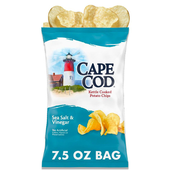 Cape Cod Sea Salt and Vinegar Kettle Cooked Potato Chips Same-Day ...