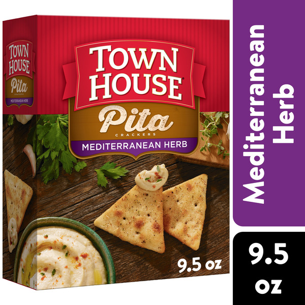 Kroger Town House Pita Crackers Mediterranean Herb Oven Baked Crackers ...