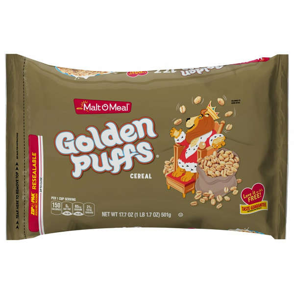 Kroger Malt-O-Meal Golden Puffs Breakfast Cereal, Puffed Wheat Cereal ...
